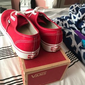 Vans | Shoes | Red Authentic Vans | Poshmark